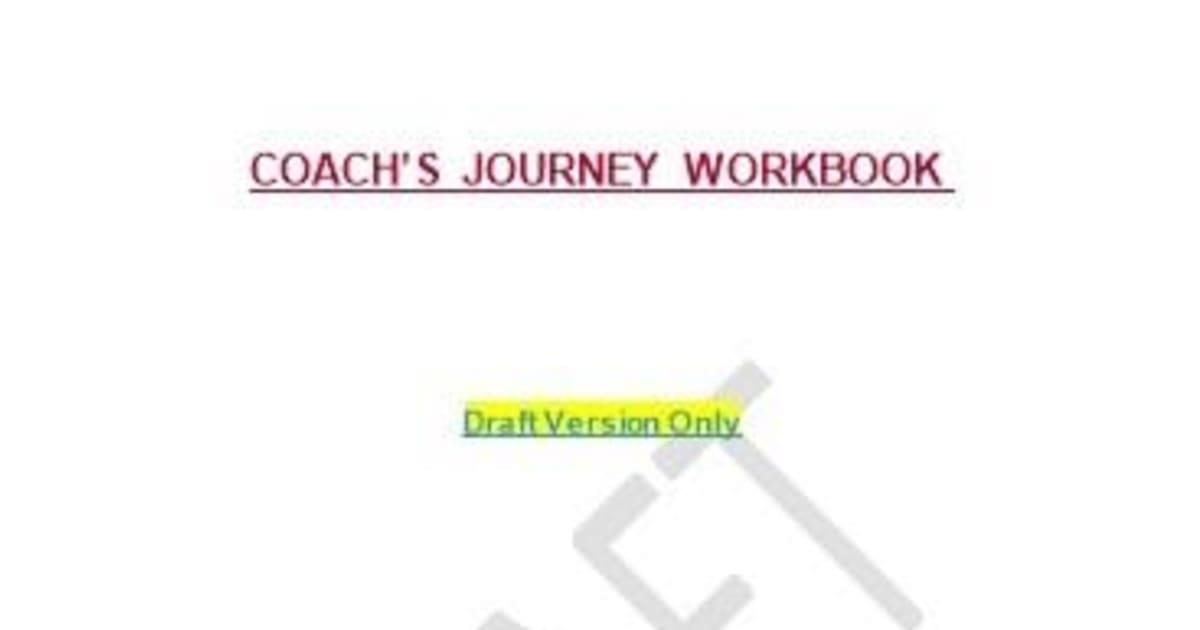 DRAFT- COACHES JOURNEY