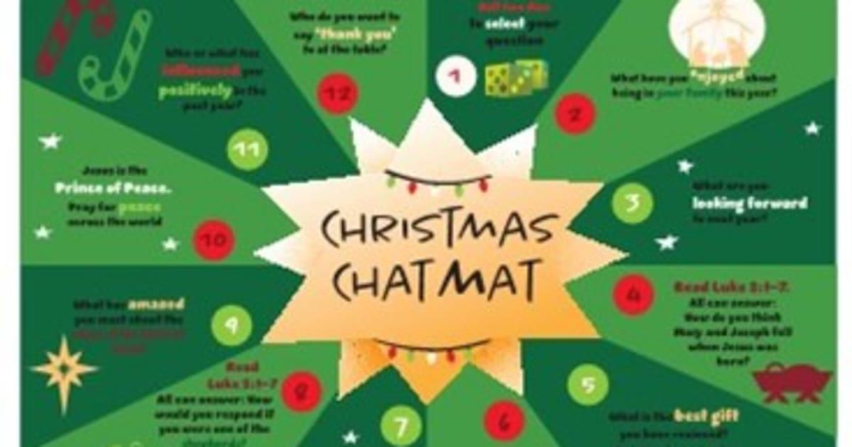 Christmas ChatMat - talking around the festive table